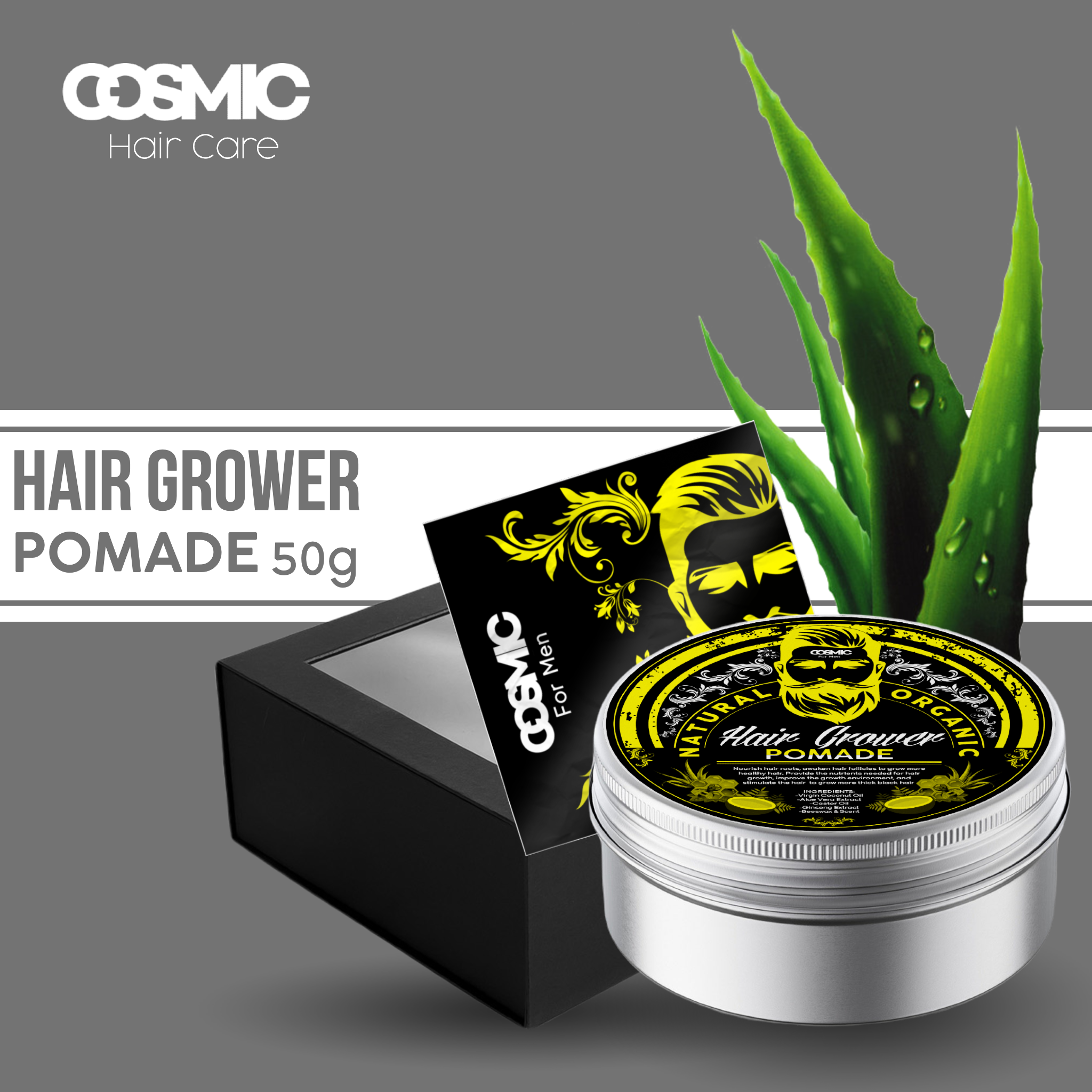 Original COSMIC Hair Grower Pomade | Premium Pomade | 50g | for Men ...
