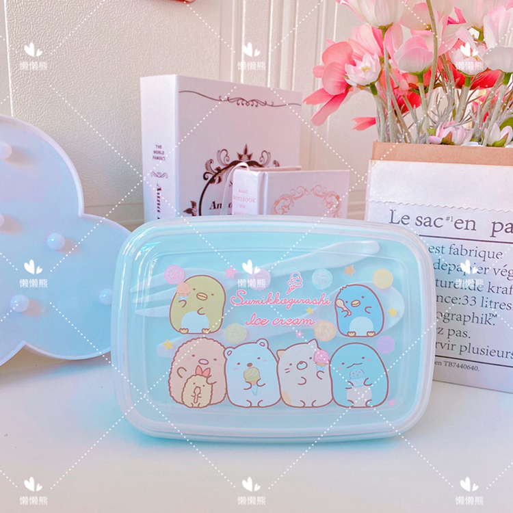 Japanese corner bio-lunch box plastic crisper student lunch box Kulomi ...