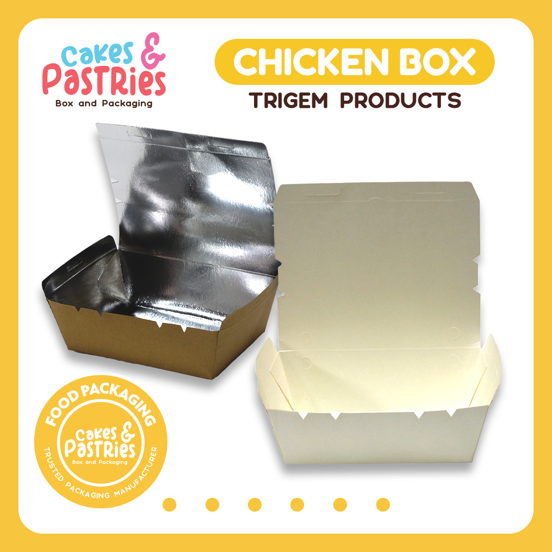 CHICKEN BOX WHITE & BROWN/SILVER 1300cc (25pcs and 50pcs) | Lazada PH