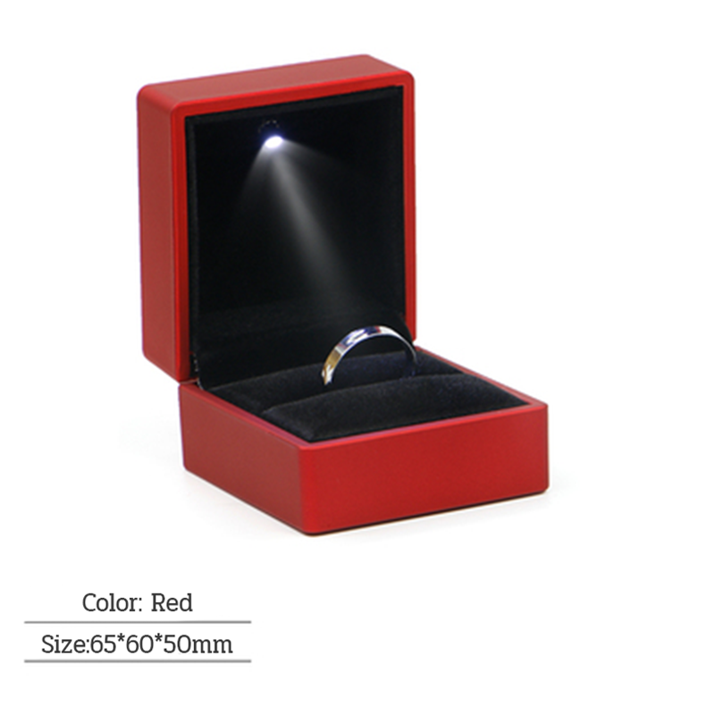 Local LED Ring Box Lighted Engagement Ring Wedding Jewelry Display Case ...