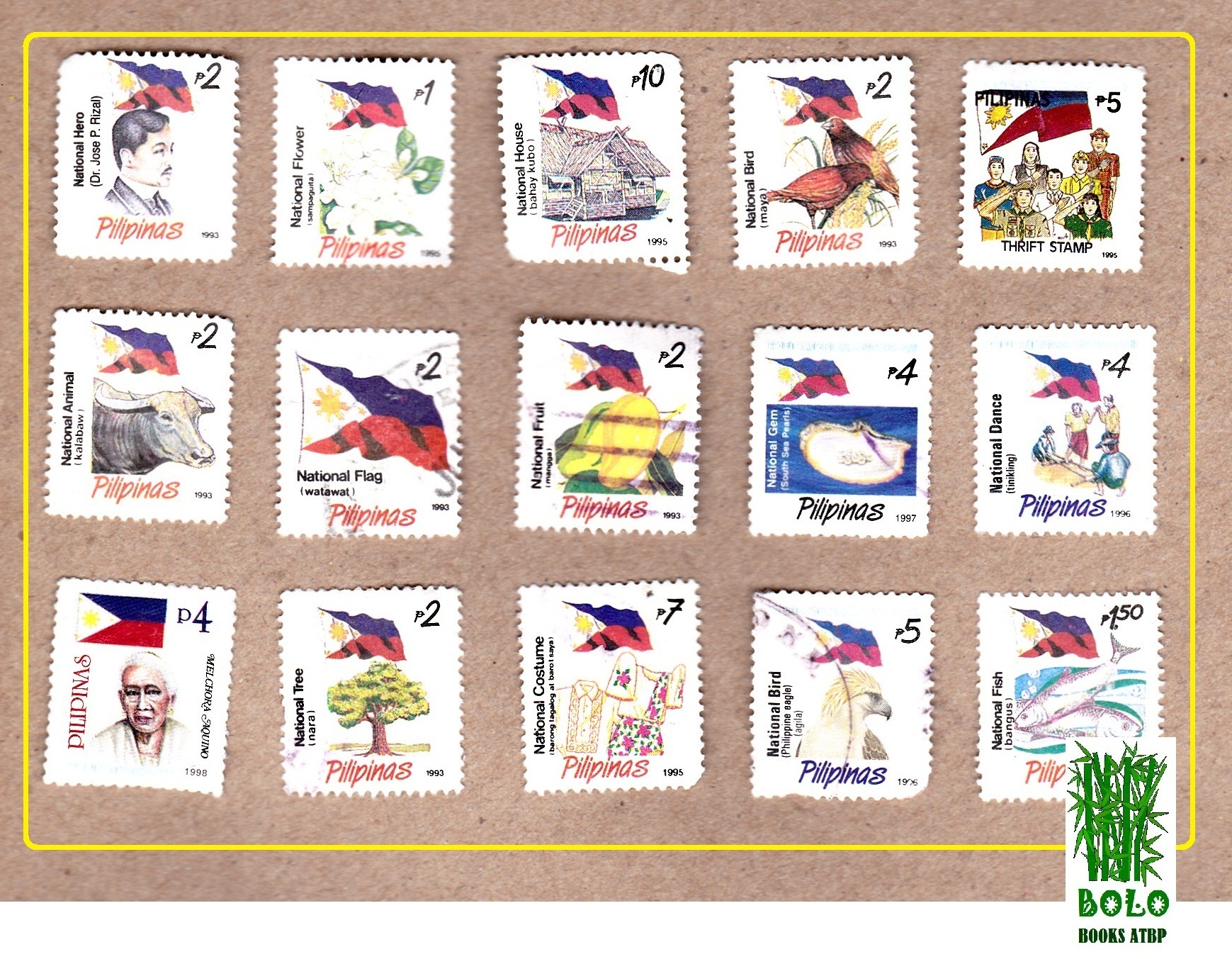 Stamp Collection - 15 pcs used Philippine National Symbols | Lazada PH