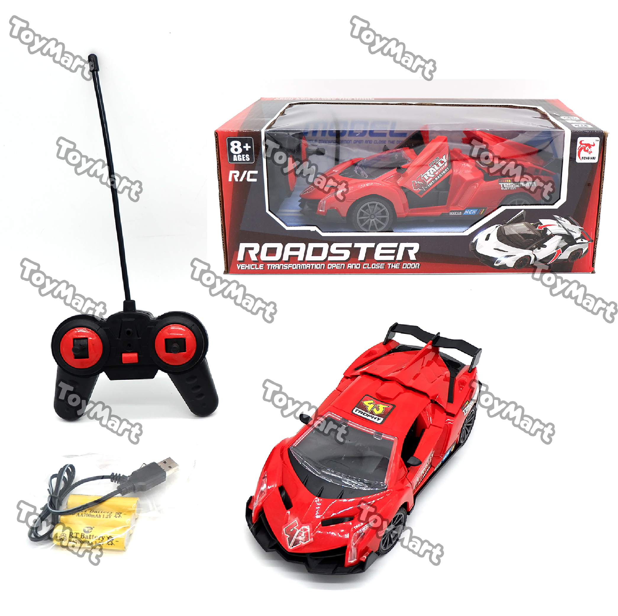 Roadster Open Roof Sports Car w/ Rechargeable Battery Remote Control ...