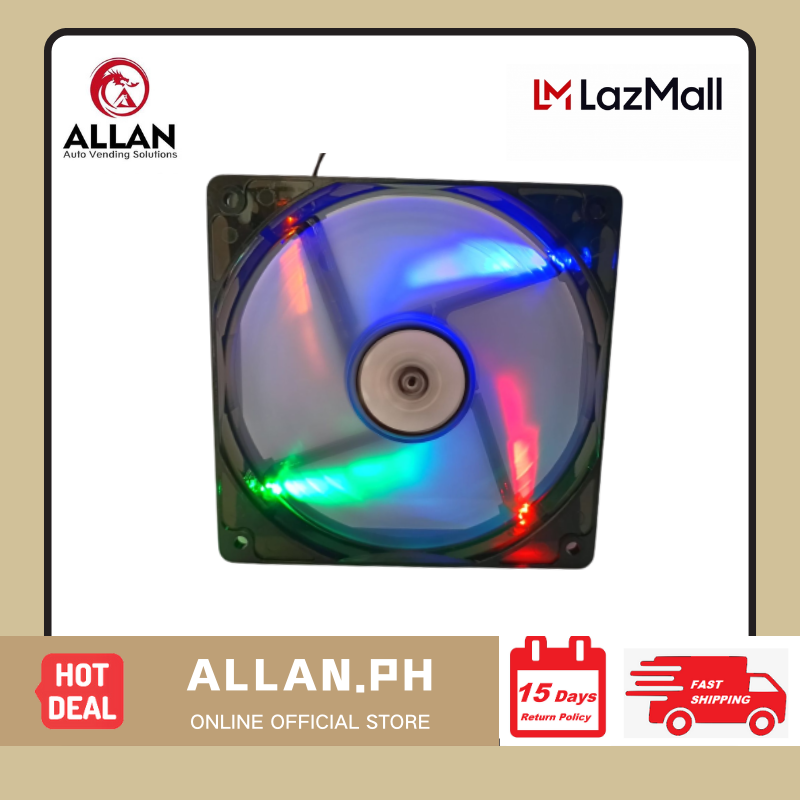 ALLAN RGB 120mm cpu case RGB fan/ fan glow led red blue green and ...