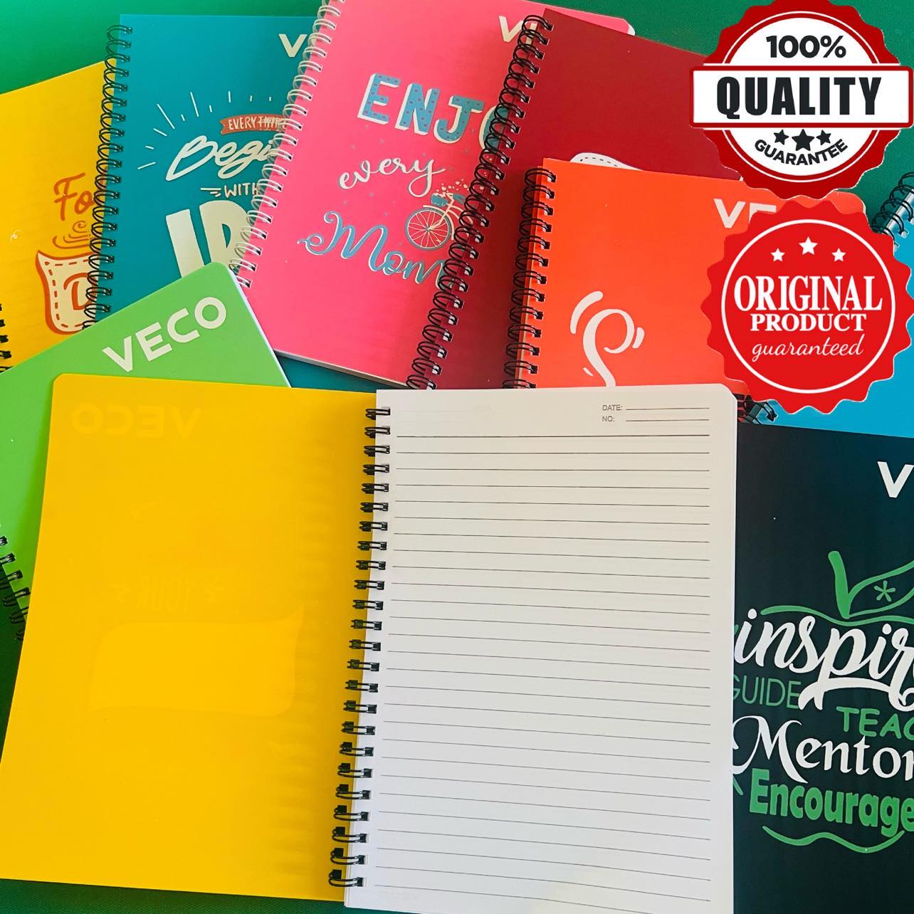 VECO CLASSIC SPECIAL NOTEBOOK 6 x 8.5 inches 80 Leaves (FROSTED Plastic ...