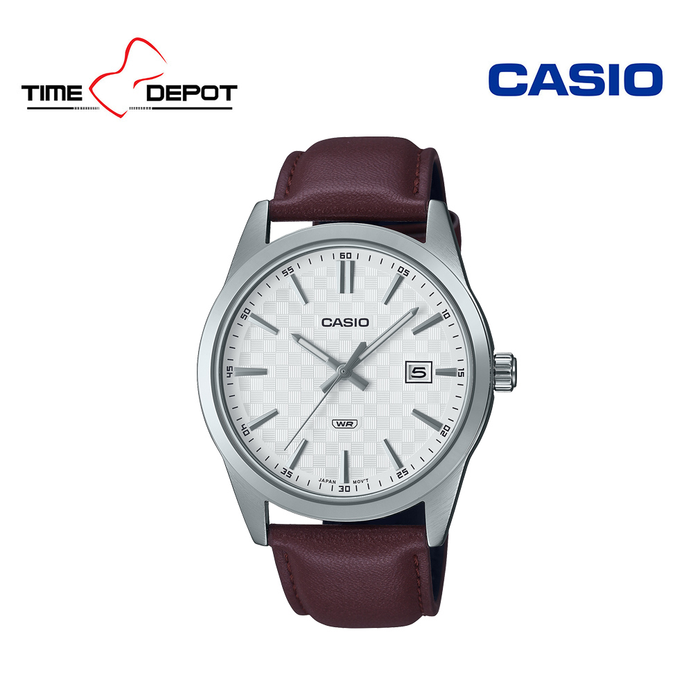 Casio MTP-VD03L-5AUDF Analog Brown Leather Strap Watch For Men | Lazada PH