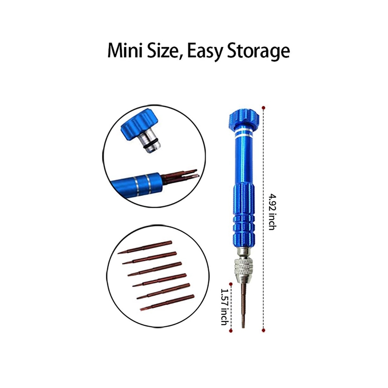 Magnetic 6 in 1 Tiny Screw Driver Kit, Small Screwdriver Set Perfect Mini Screws for Cell Phones ...