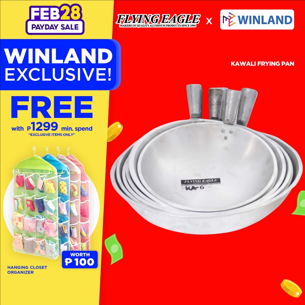 FLYING EAGLE by Winland Cookware Kawali Frying Pan Aluminum Handle ...
