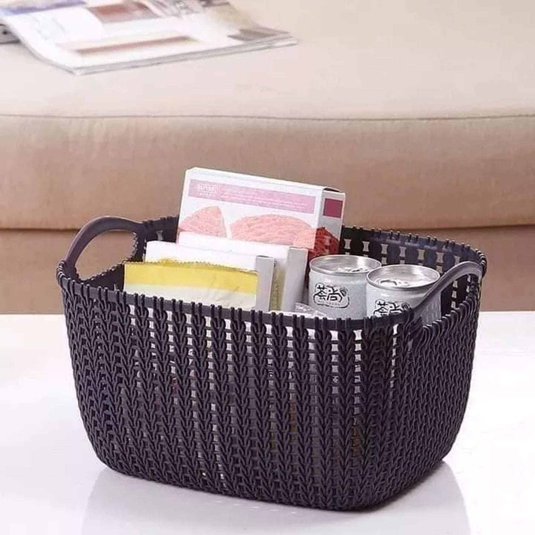 Multipurpose Plastic Rattan Storage Basket | Lazada PH