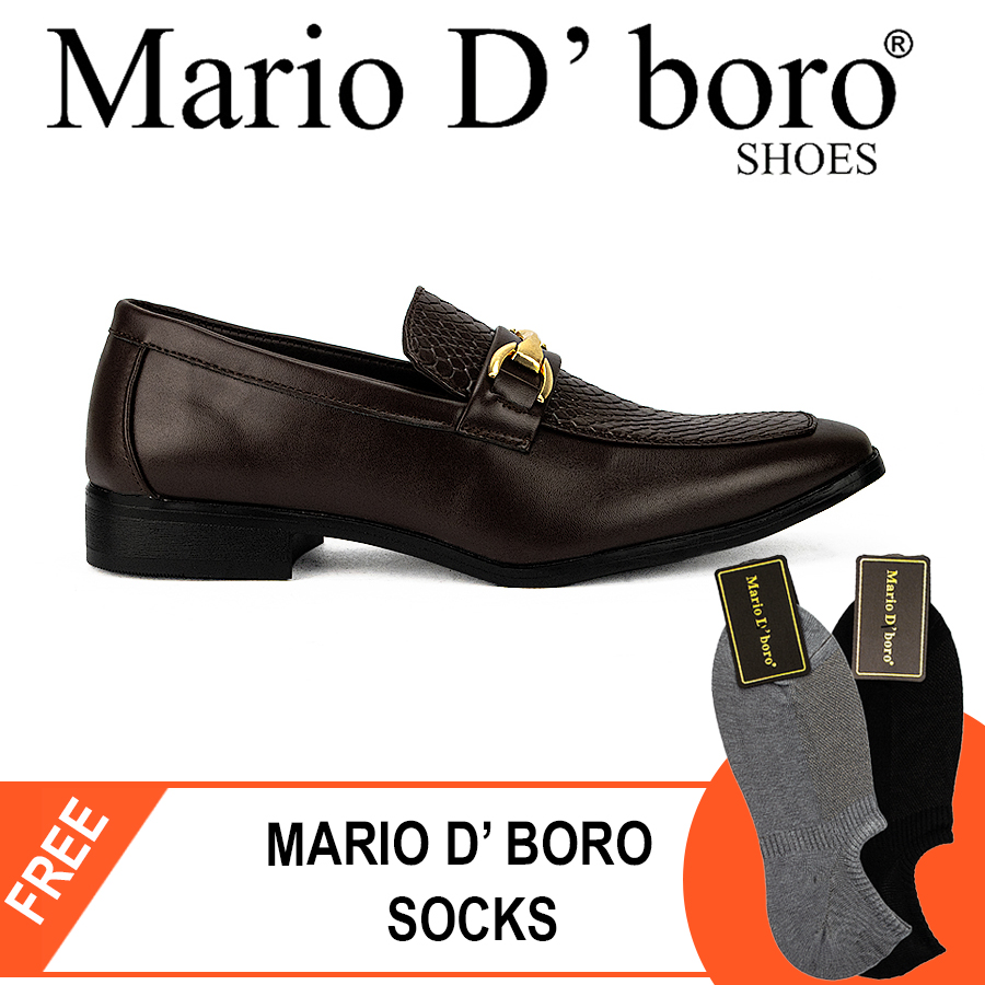 Mario D' Boro Men's Formal Shoes Slip On Mw 22677 Black/Dark Brown C32 ...