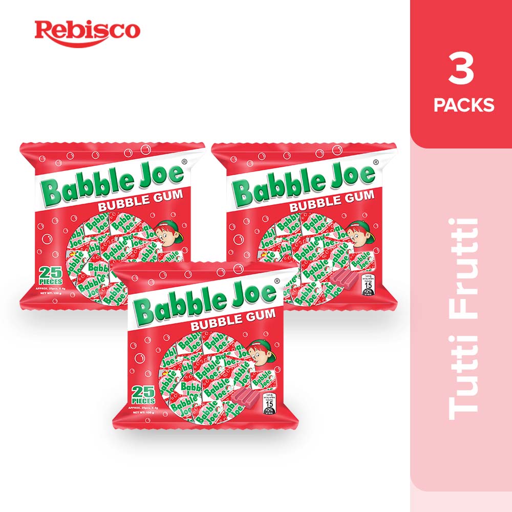 Babble Joe Tutti Frutti 4G x 25 pcs (Set of 3) | Lazada PH