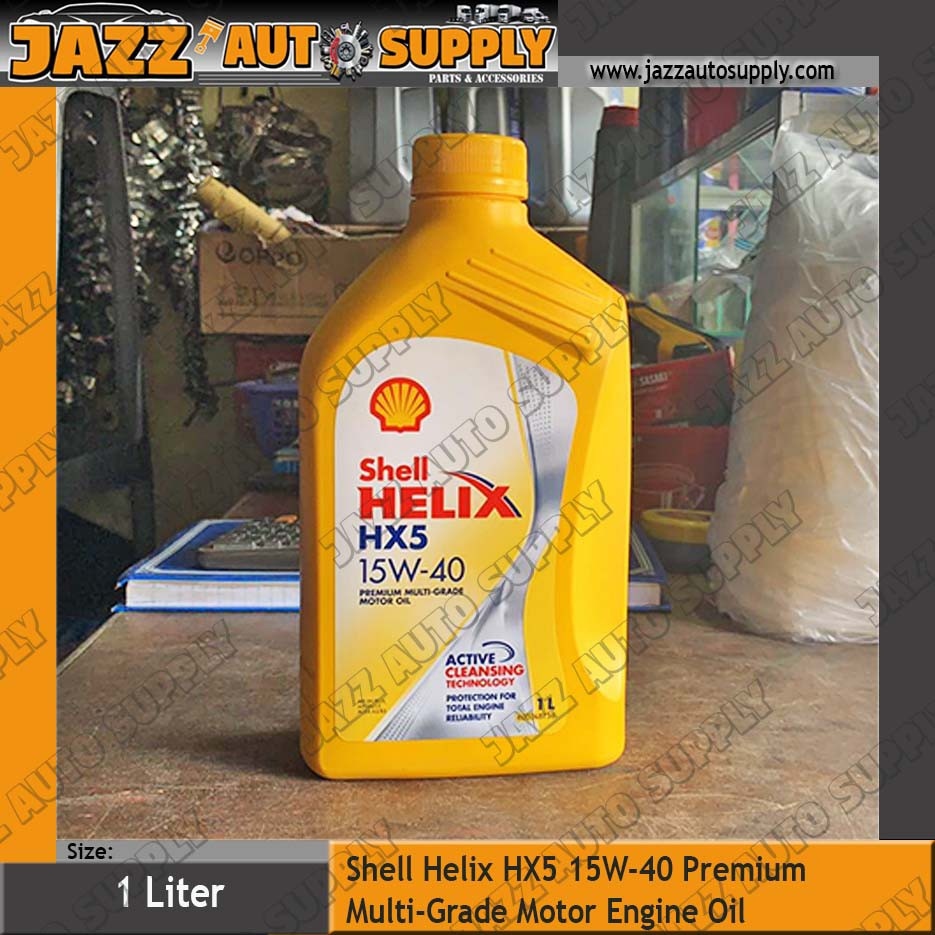 Shell Helix HX5 Gasoline 15W-40 Premium Multi-Grade Motor Engine Oil ...