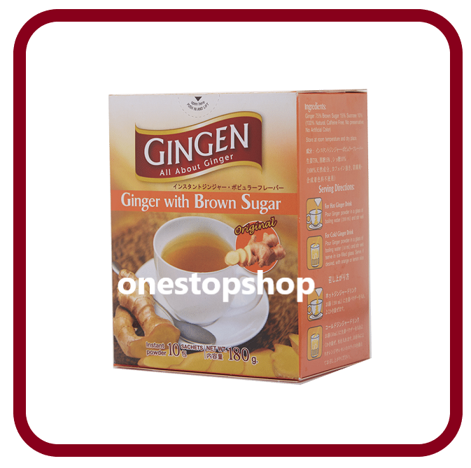 Gingen Instant Ginger with Brown Sugar 180g 10 sachets x 18g | Lazada PH
