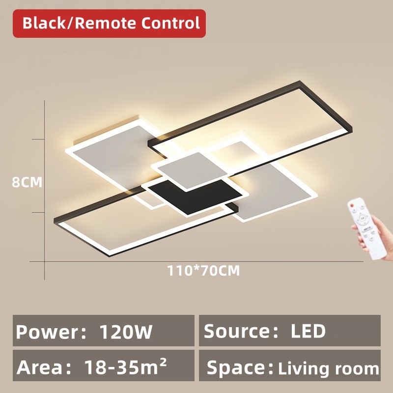 Modern design LED Ceiling light Tricolor Dimming Smart Remote Control ...