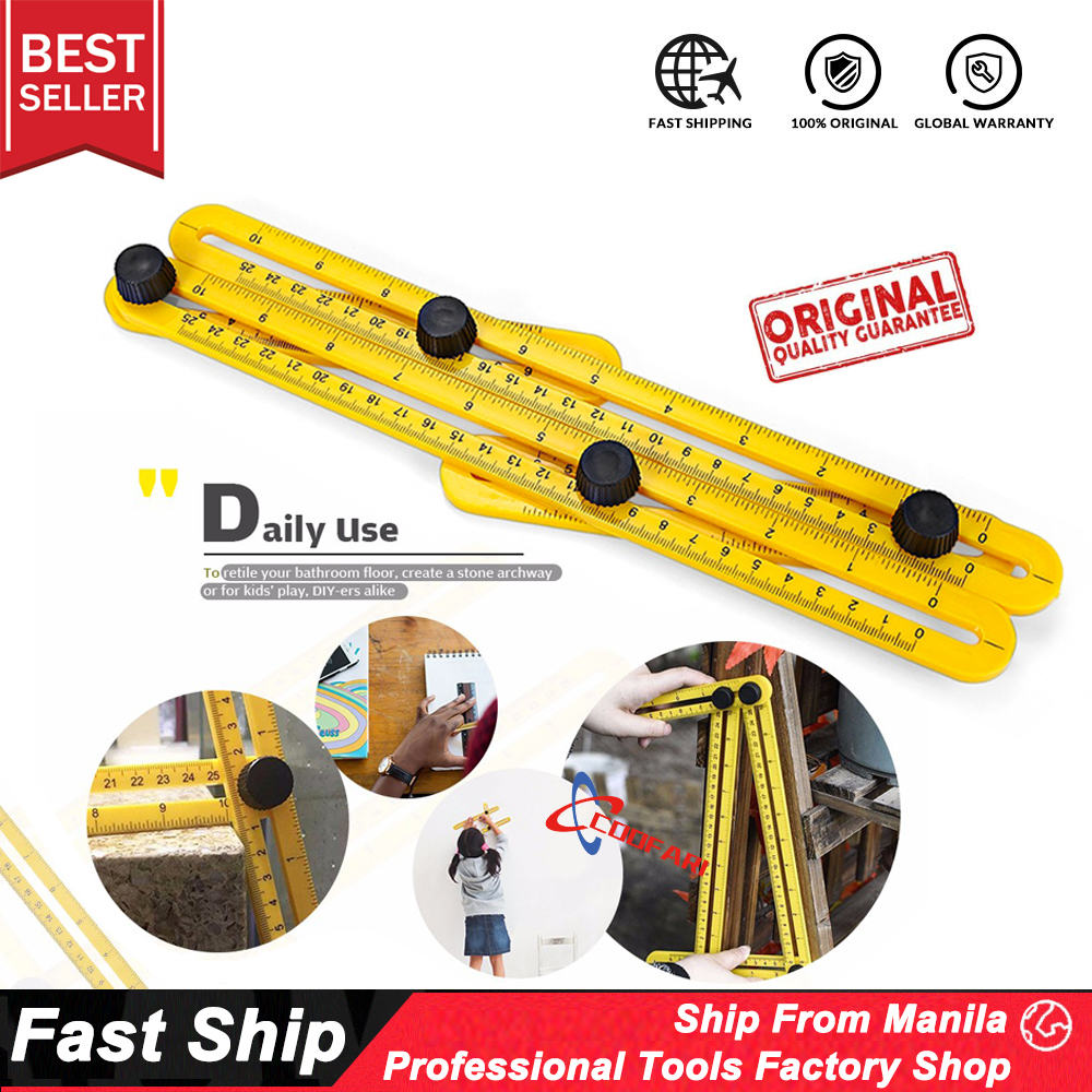 Multi Angle Ruler Template Folding Angle Measuring Tool Instrument Brick Tile Wood Corner