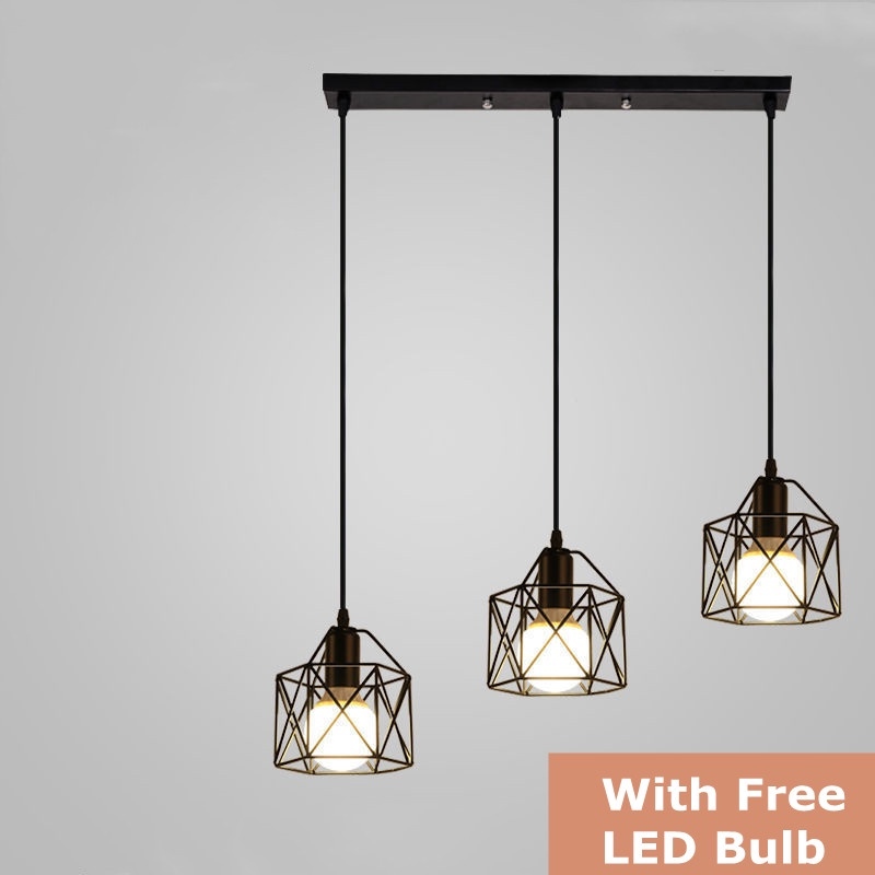 【Ready Stock】Bar Counter Lights Retro Chandelier Droplights Ceiling ...