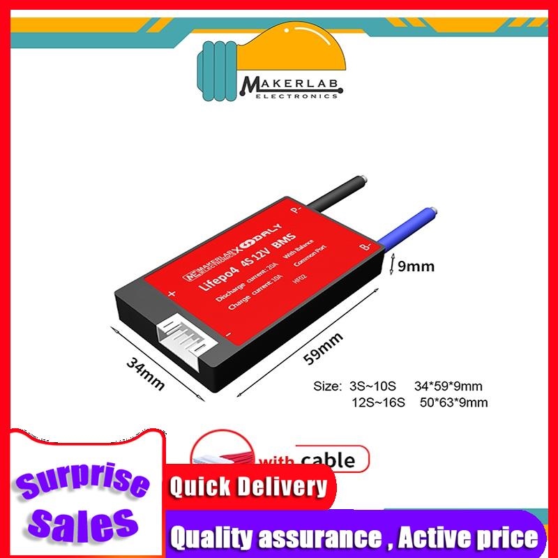 Solar DALY BMS 4S 12V LiFePo4 Battery Protection Board with Balance ...