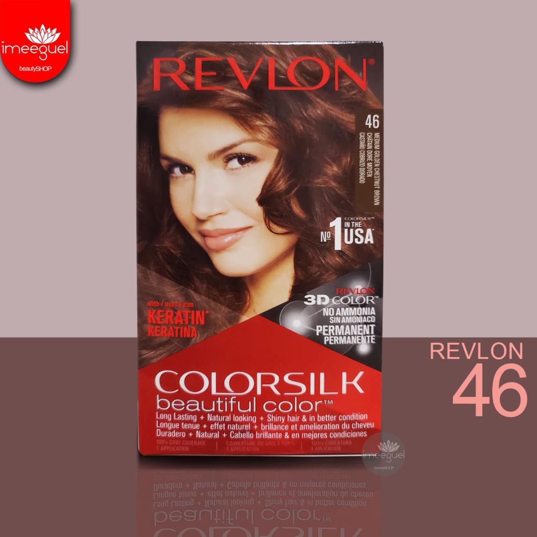 Revlon ColorSilk #46 Medium Golden Chestnut Brown | Lazada PH