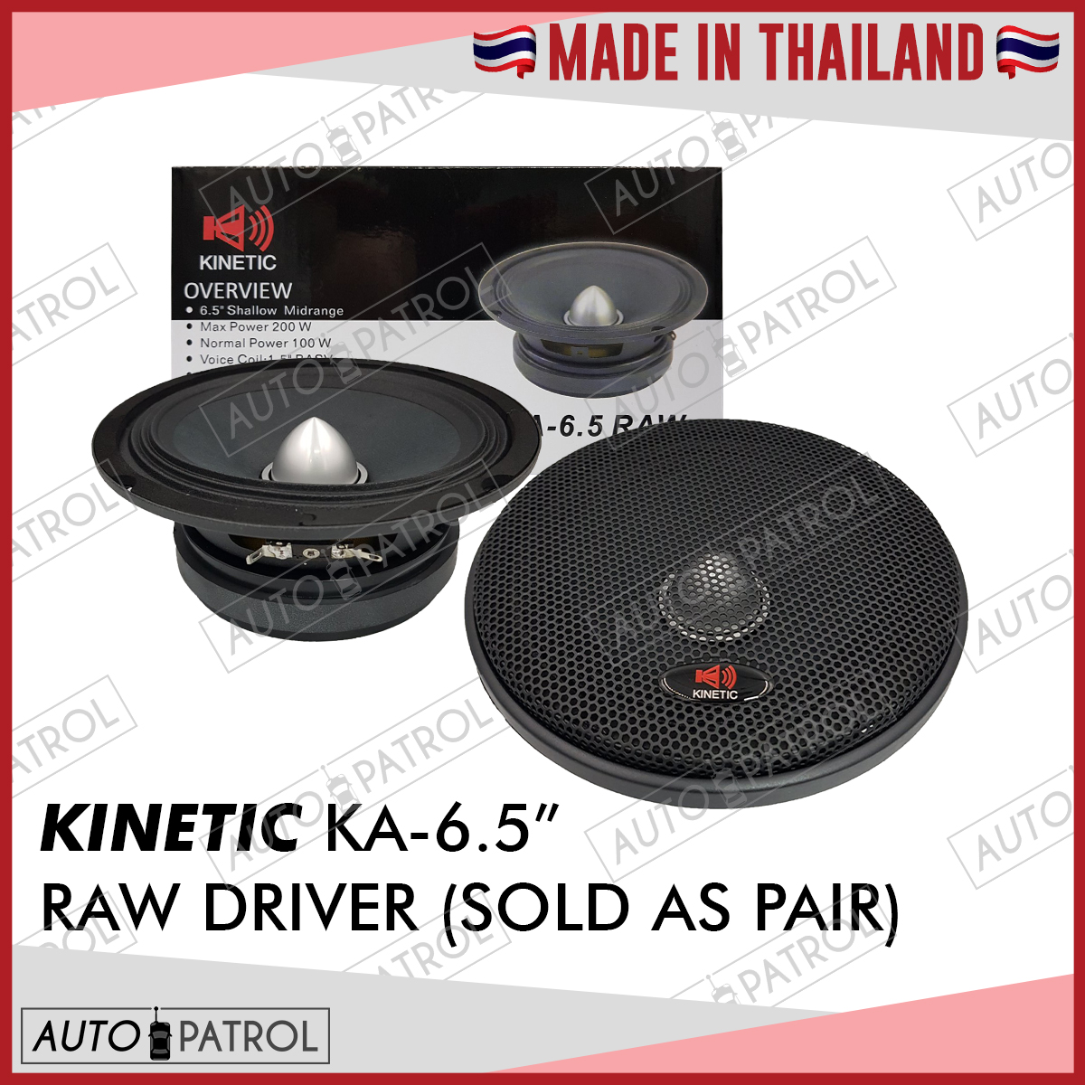 KINETIC KA-6.5” RAW DRIVER (SOLD AS PAIR) | Lazada PH