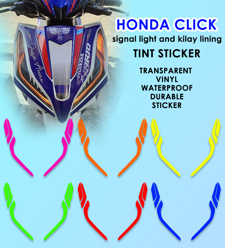 honda click signal light and kilay tint sticker lining SET for v2 and ...