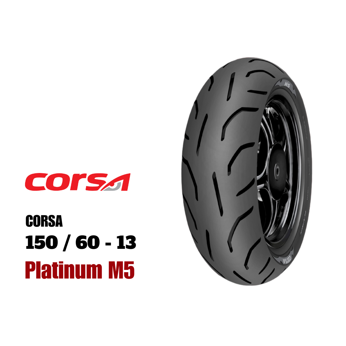 Corsa Platinum M5 Tubeless Size 13 Motorcycle Tire YAMAHA NMAX 155 ...