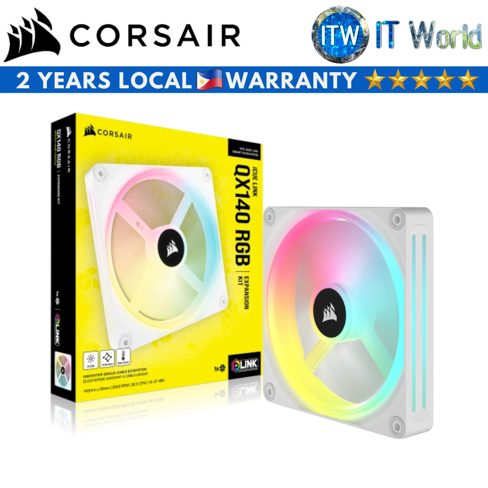 Itw | Corsair iCUE Link QX140 RGB 140mm Magnetic Dome Single Fan (Black ...