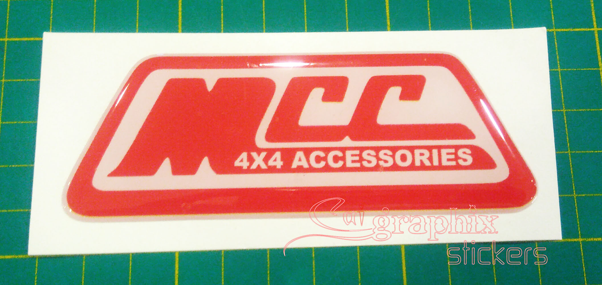 TOYOTA MCC 4X4 ACCESSORIES Customized DOME/SILICON/EMBOSSED Sticker ...