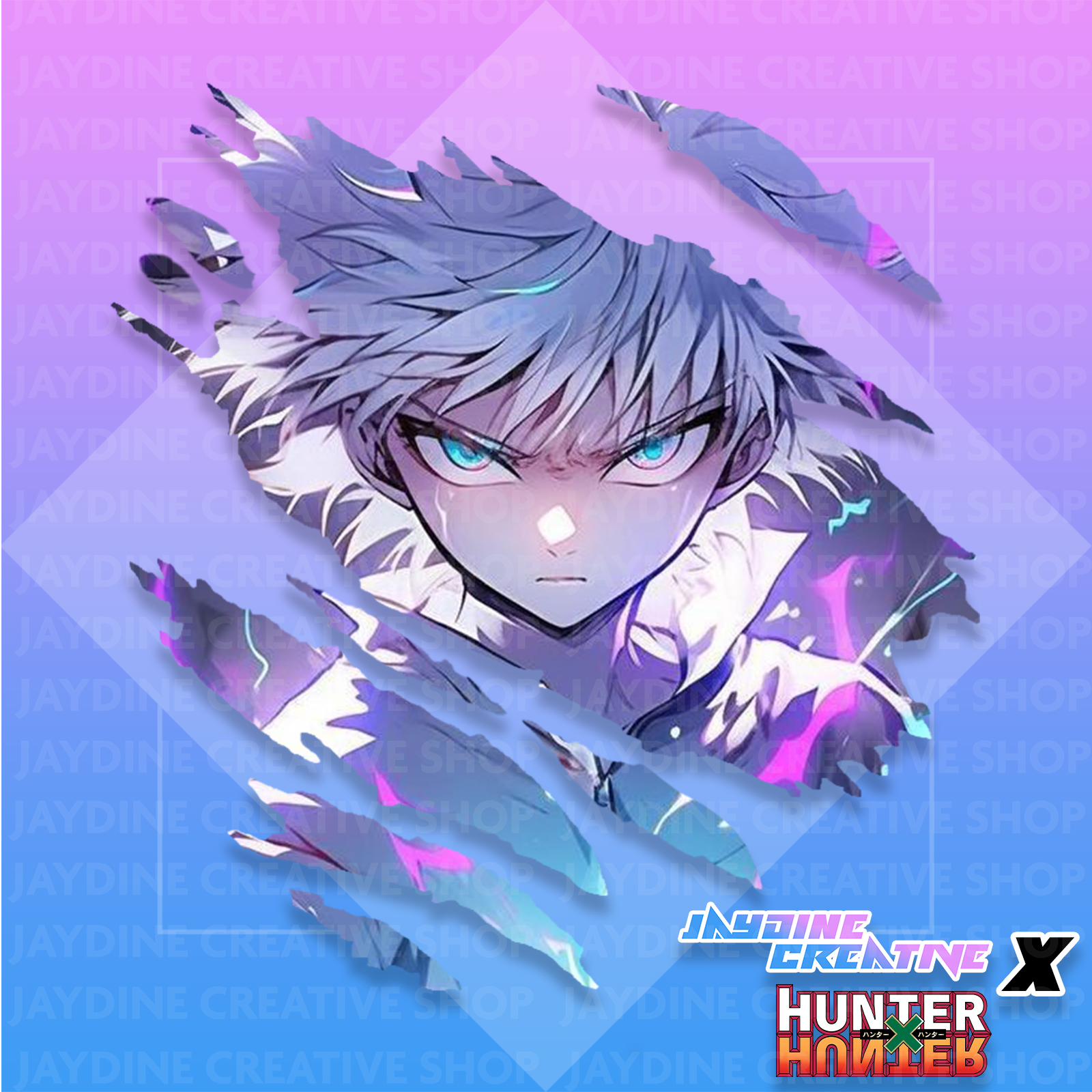 HUNTER x HUNTER | Original Scratch sticker anime characters and logo ...