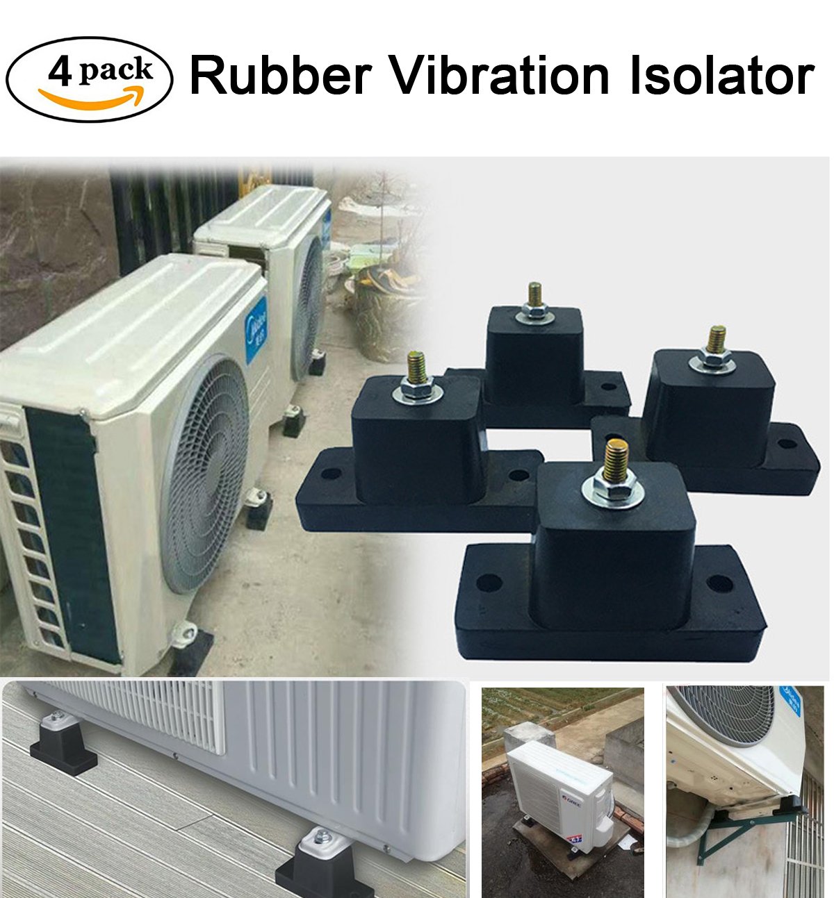 Air Conditioning Unit CLEAR STYLE Anti Vibration Pads, Rubber Pads ...