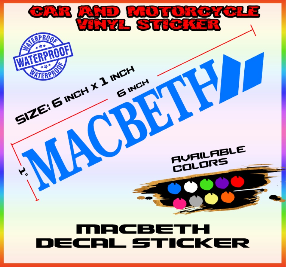 Macbeth sticker decals | Lazada PH