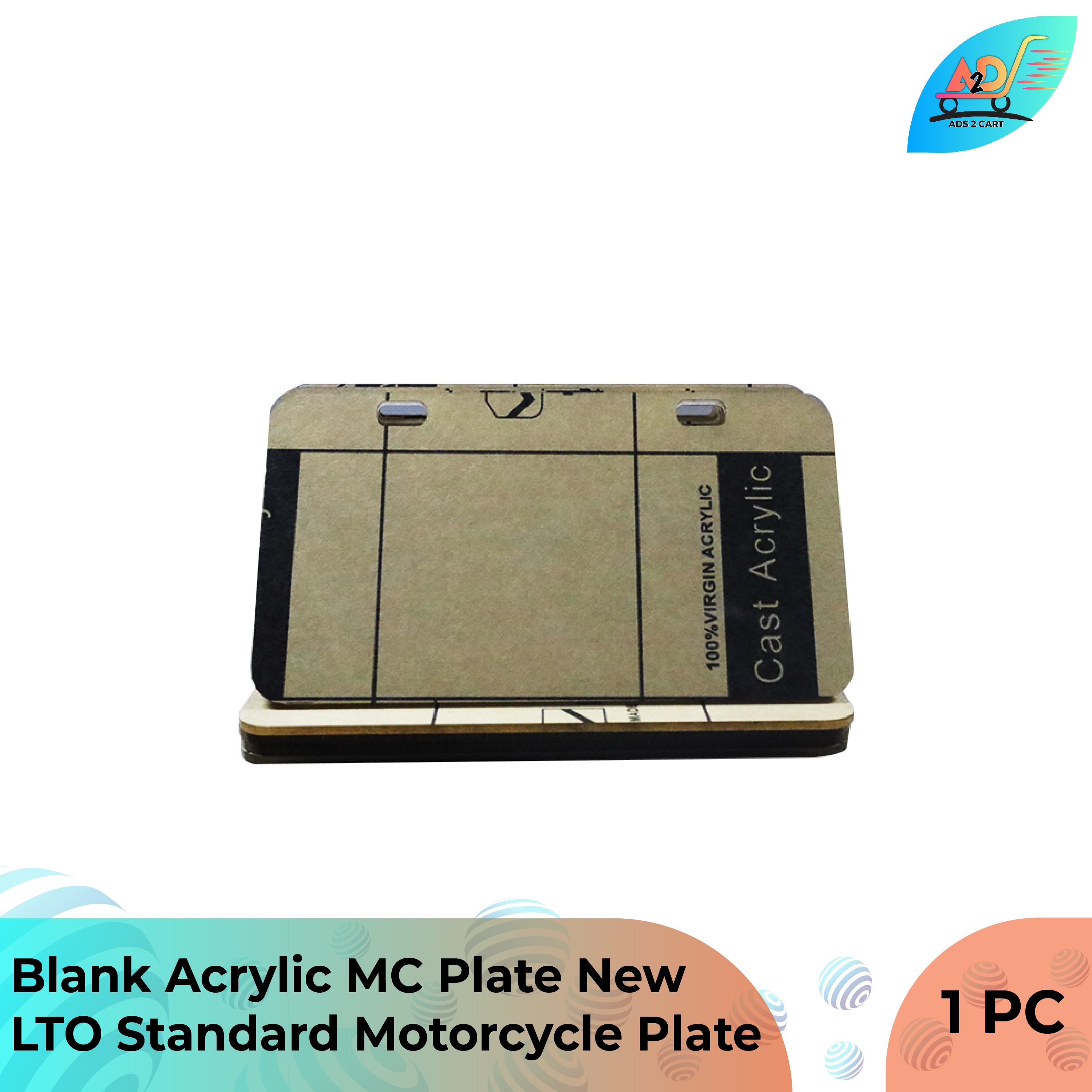 ADS Blank Acrylic MC Plate Number l New LTO plate l Standard motorcycle ...