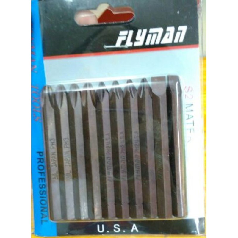 【factory outlet】 Flyman impact screw bits 10pcs.pad allen or +- | Lazada PH