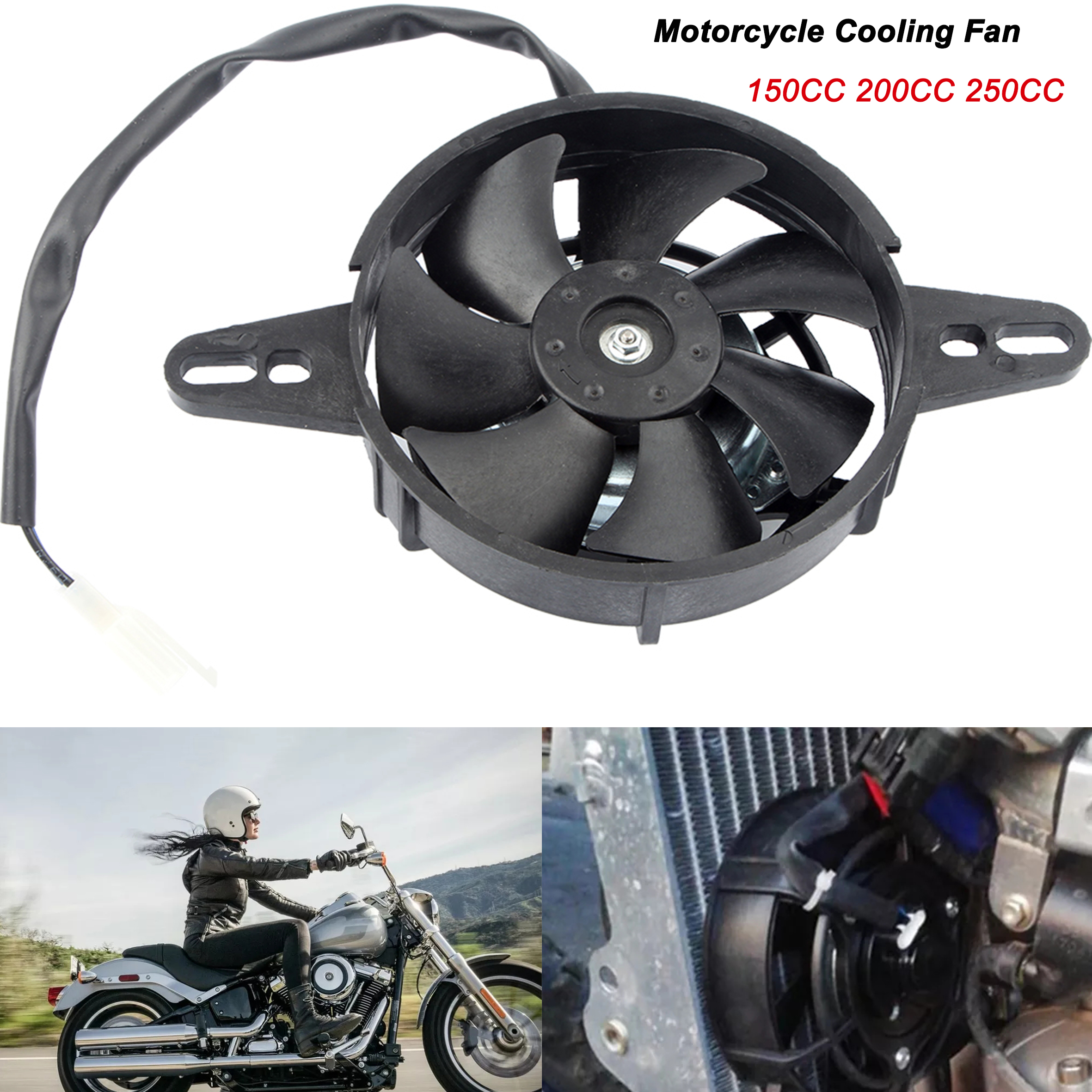 Motorcycle Cooling Fan Dirt Pit Bike 150CC 200CC 250CC ATV Quad Oil ...