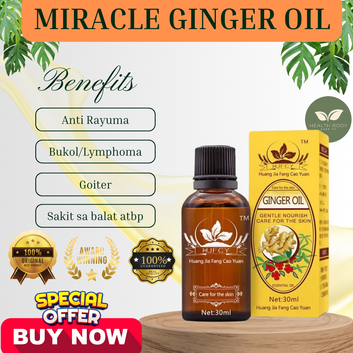 Original Miracle Ginger Oil 100% Authentic Good for Arthritis Rayuma ...