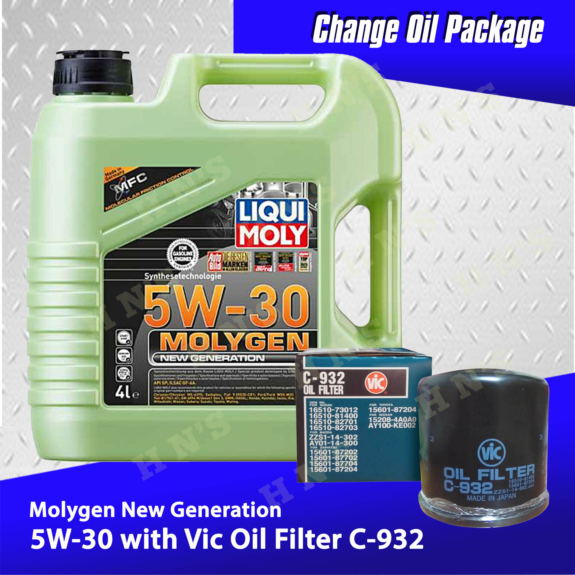 Liqui Moly Fully Synthetic SAE 5W-30 Molygen Oil Change Package for ...