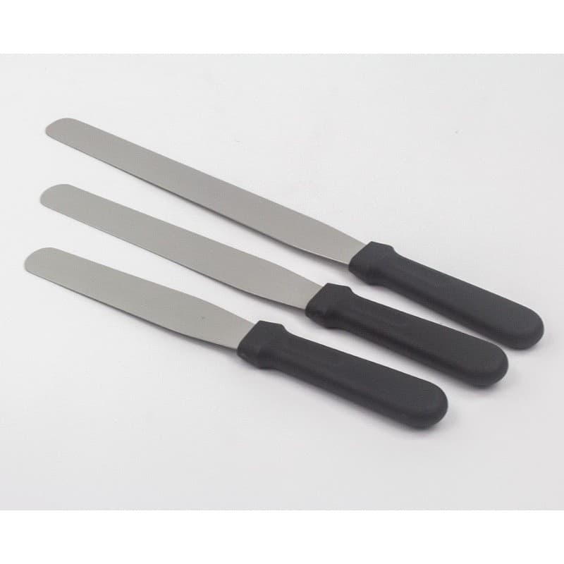 STAINLESS STEEL STRAIGHT SPATULA PLASTIC HANDLE | Lazada PH