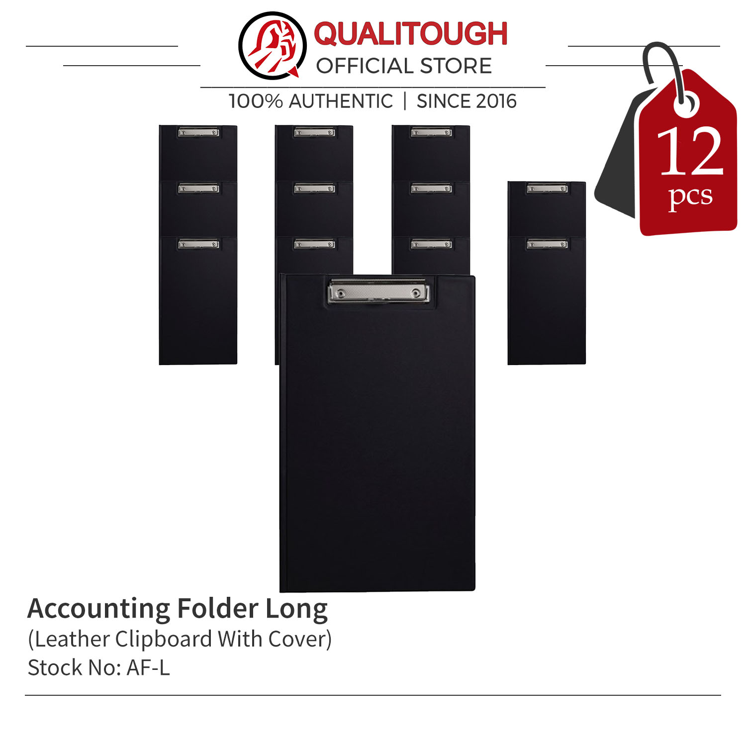 12pcs Accounting Folder Long (Leather Clipboard With Cover) [AF-L ...