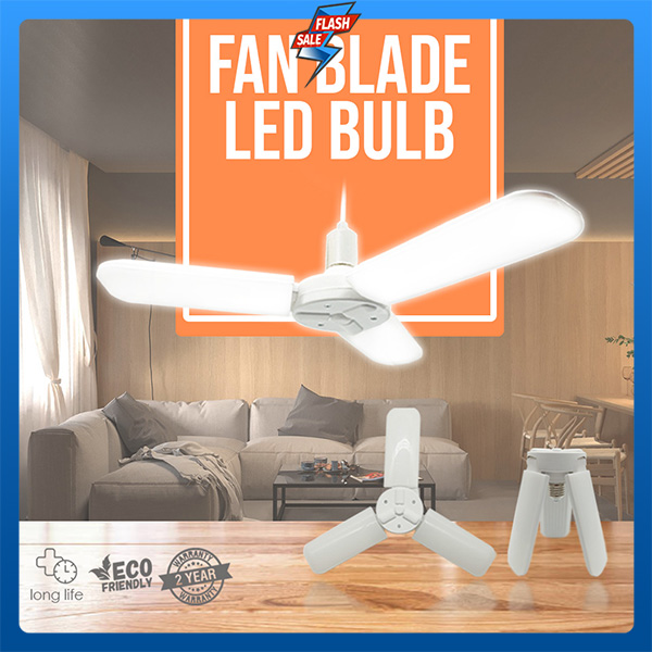 Foldable Fan Blade LED Light Bulb Ceiling Fan Blade LED Bulb 45w LB0001 ...
