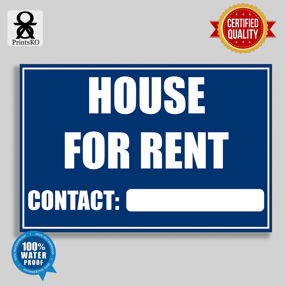 High Quality Tarpaulin / Tarp with Signage - House For Rent Design ...