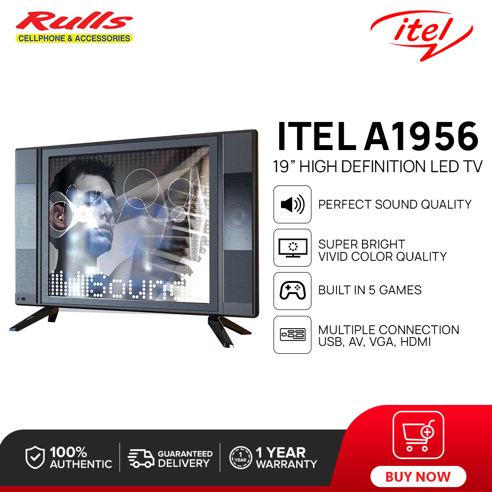 ITEL A1956 19” HD LED TV | Super Bright Vivid Color Display | Perfect ...