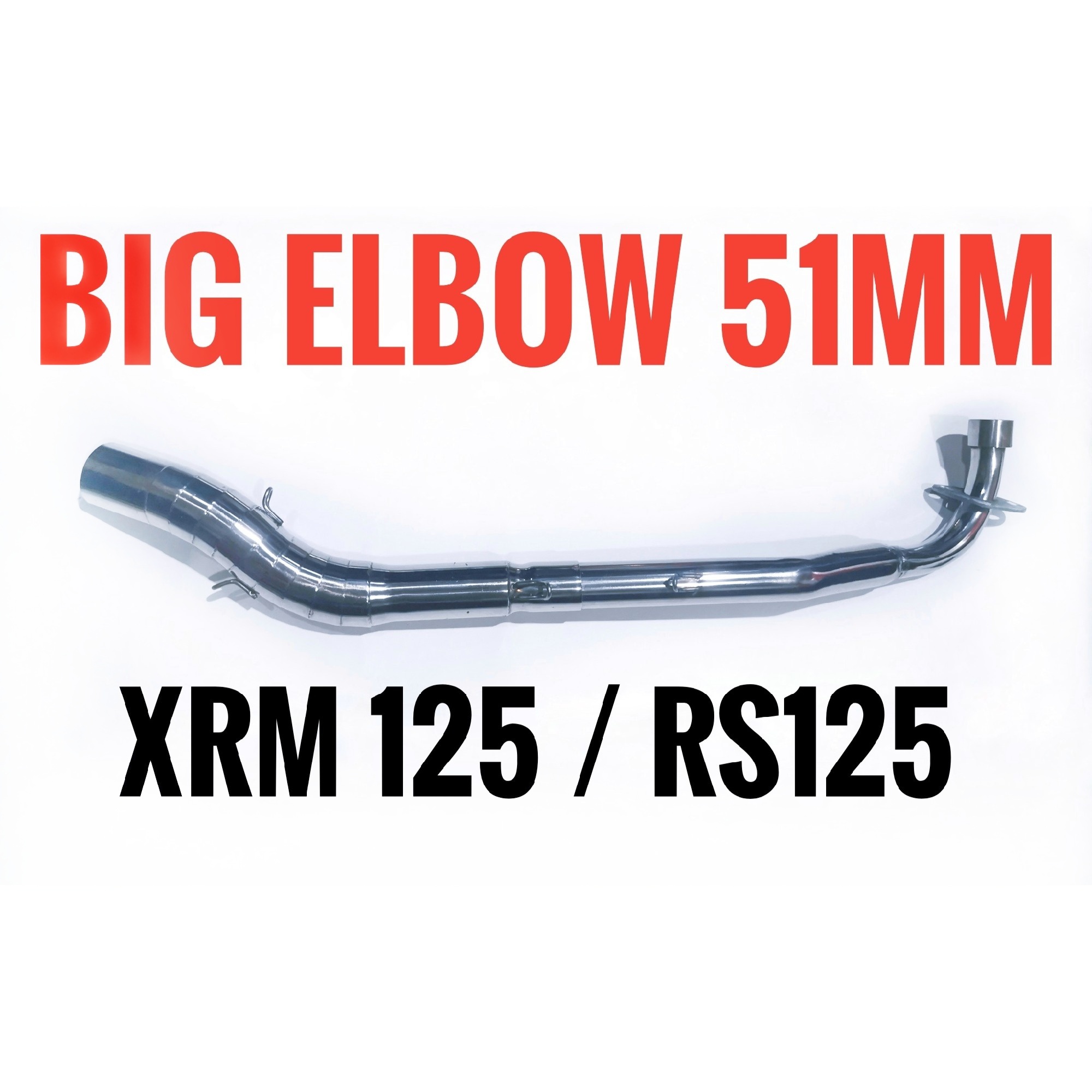 Stainless Big Elbow Motorcycle Exhaust Muffler Pipes 51mm for XRM 125 ...