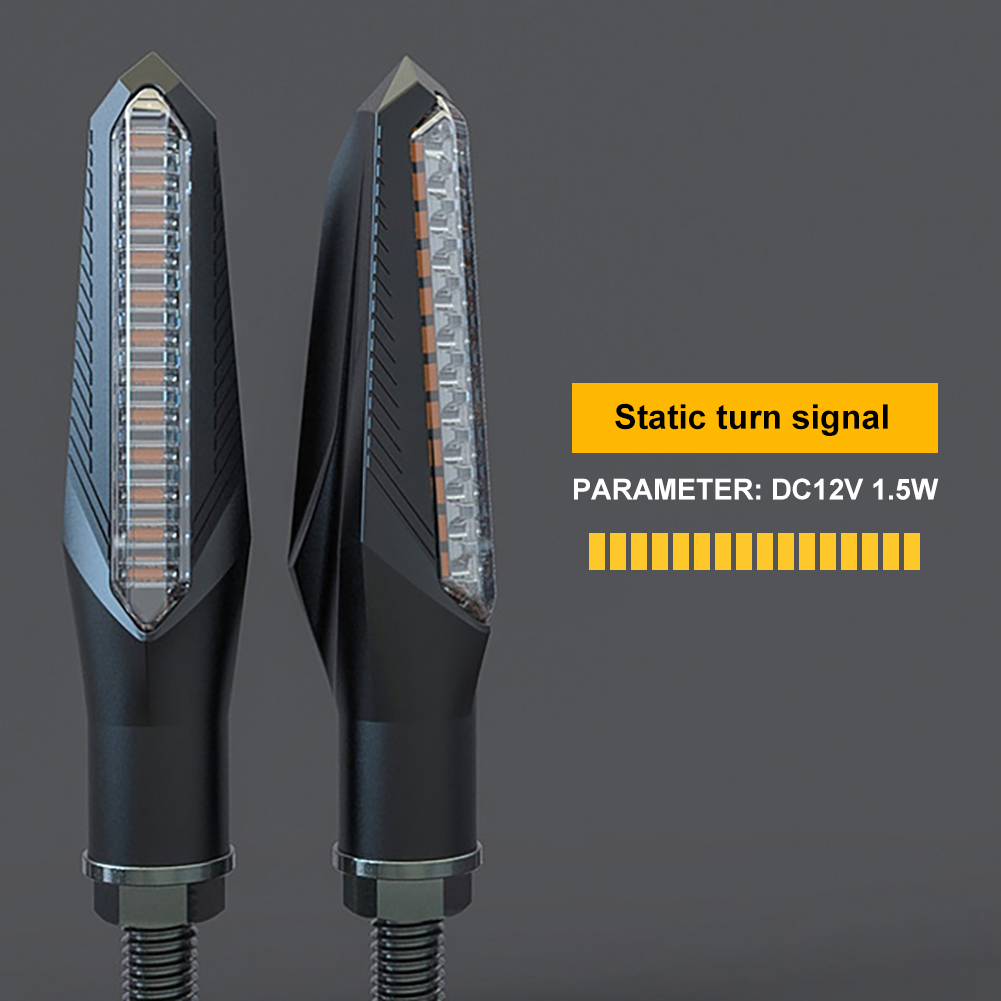 Motorcycle LED Turn Signals Indicator 12V Sequential Amber Flasher ...