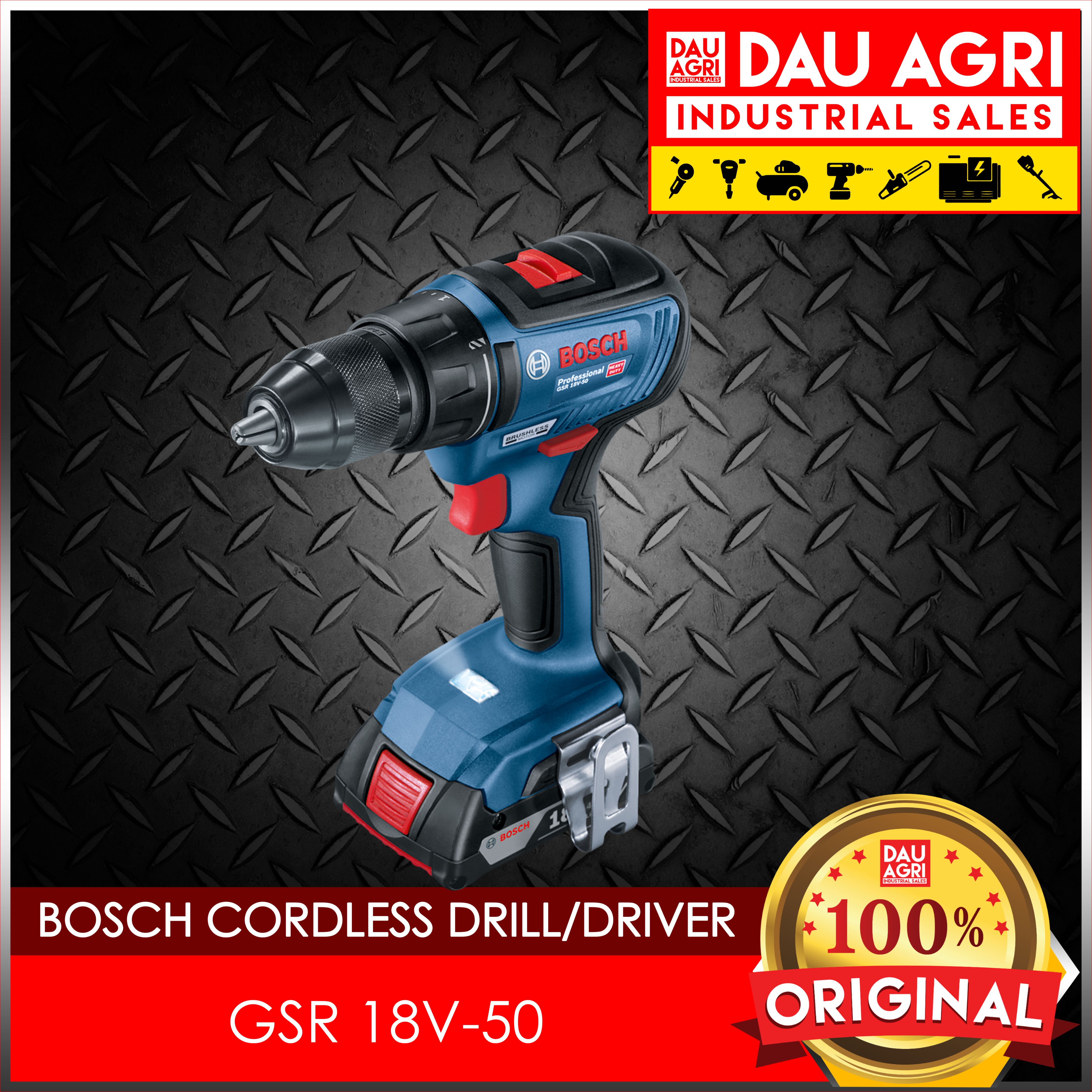 BOSCH Cordless Drill Driver GSR 18V-50 | Lazada PH