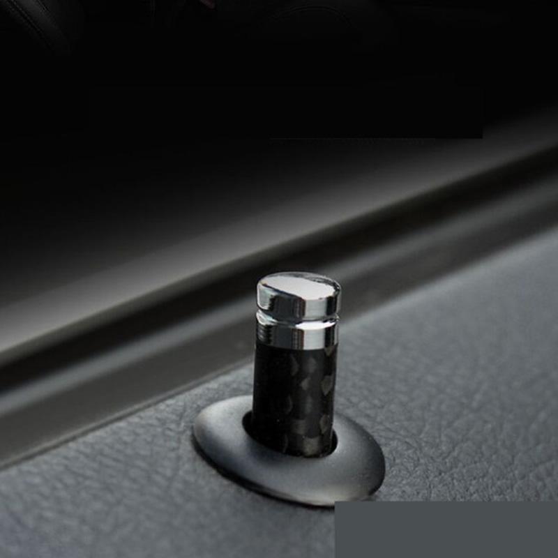 Car Door Pin Lock Lifting Bolt Trim Carbon Fibre For Mercedes Benz A C ...