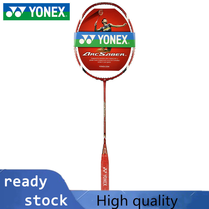 Original YONEX ARCSABER 10 สีแดงแบดมินตันแร็กเก็ต 100% คาร์บอนเดี่ยว ...