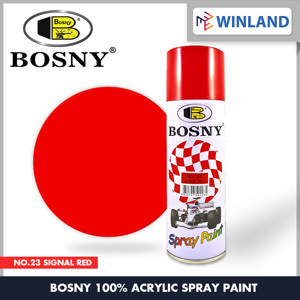 Bosny by Winland 100% Acrylic Spray Paint Signal Red No.23 Pylox ...