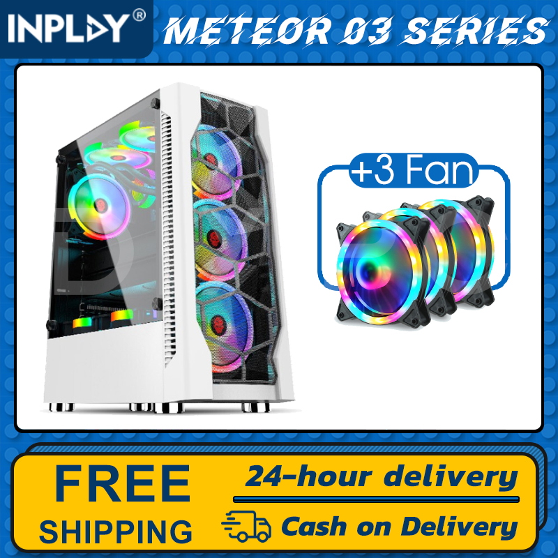 INPLAY PC Case Desktop Case Computer Case with 6 Fan Slot USB3.0 M-ATX ...