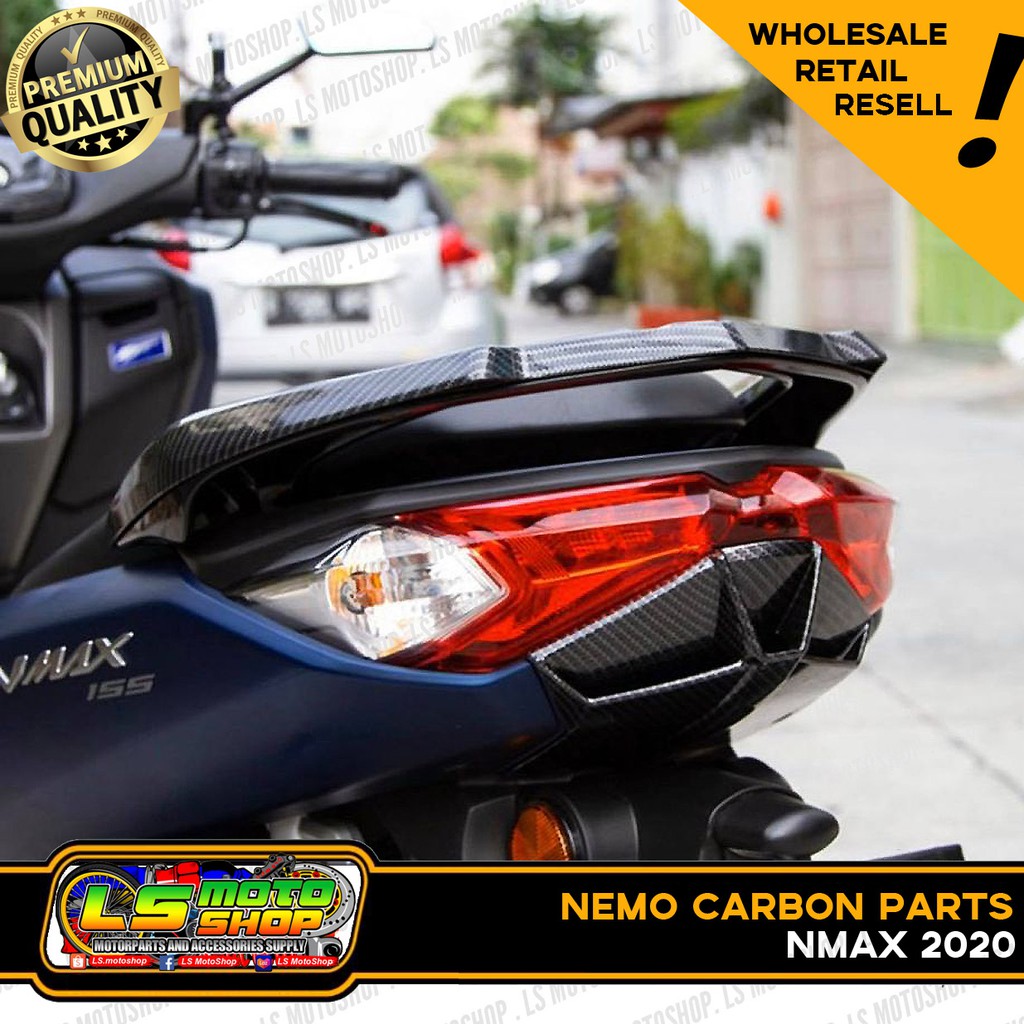 LS Nemo Carbon Lower Tail Light Cover Garnish Plug and Play Nmax 2020 ...