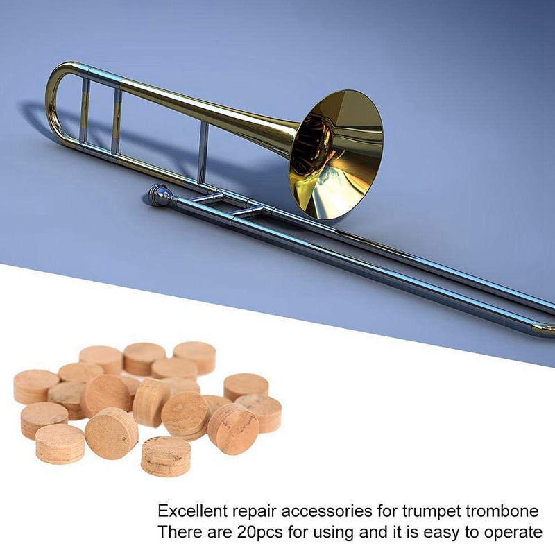 20Pcs 9.5mm Trumpet Cork Pads, Trumpet Repairing Cork Pads Trumpet ...
