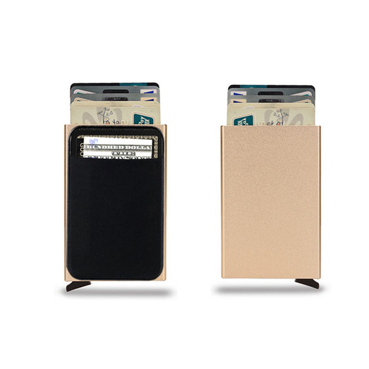 Ultra-Thin Aluminum Automatic Pop-Up Smart Wallet, Mini Rfid Credit ...