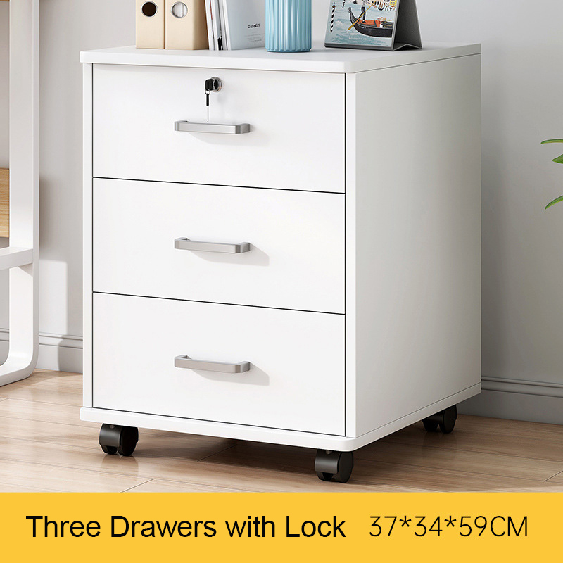 BBG File Cabinet with Lock 3Layer Office Storage Cabinet with Wheel ...